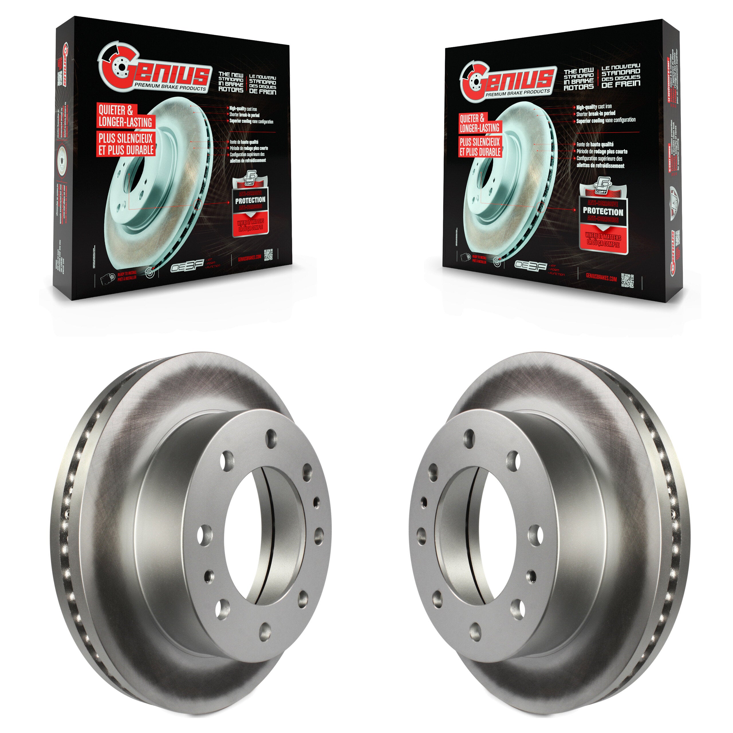 [Avant] Kit de disque (revêtu) de frein pour Chevrolet Express 3500 GMC ...